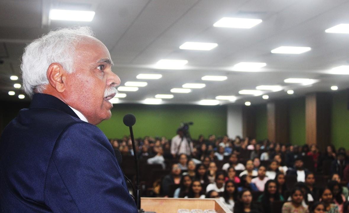 Prof. B.K.S. Sanjay delivers talk on road safety at Gujarat University ...