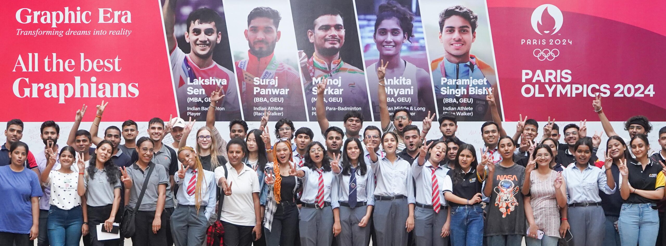 Graphic Era University wished five of their students participating in ...